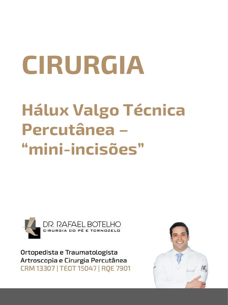 Hálux Valgo: Cuidados Pós-Operatórios | PDF | Analgésico | Dor