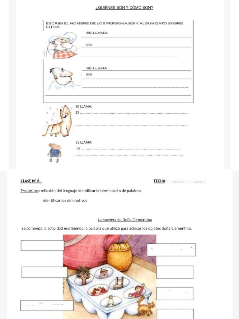 Actividades Doña Clementina 2do | PDF