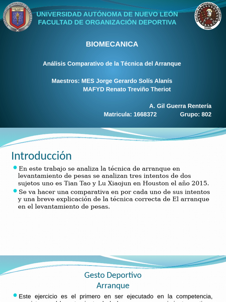 Analisis de Arranque Gil Guerra | PDF | Entrenamiento con pesas