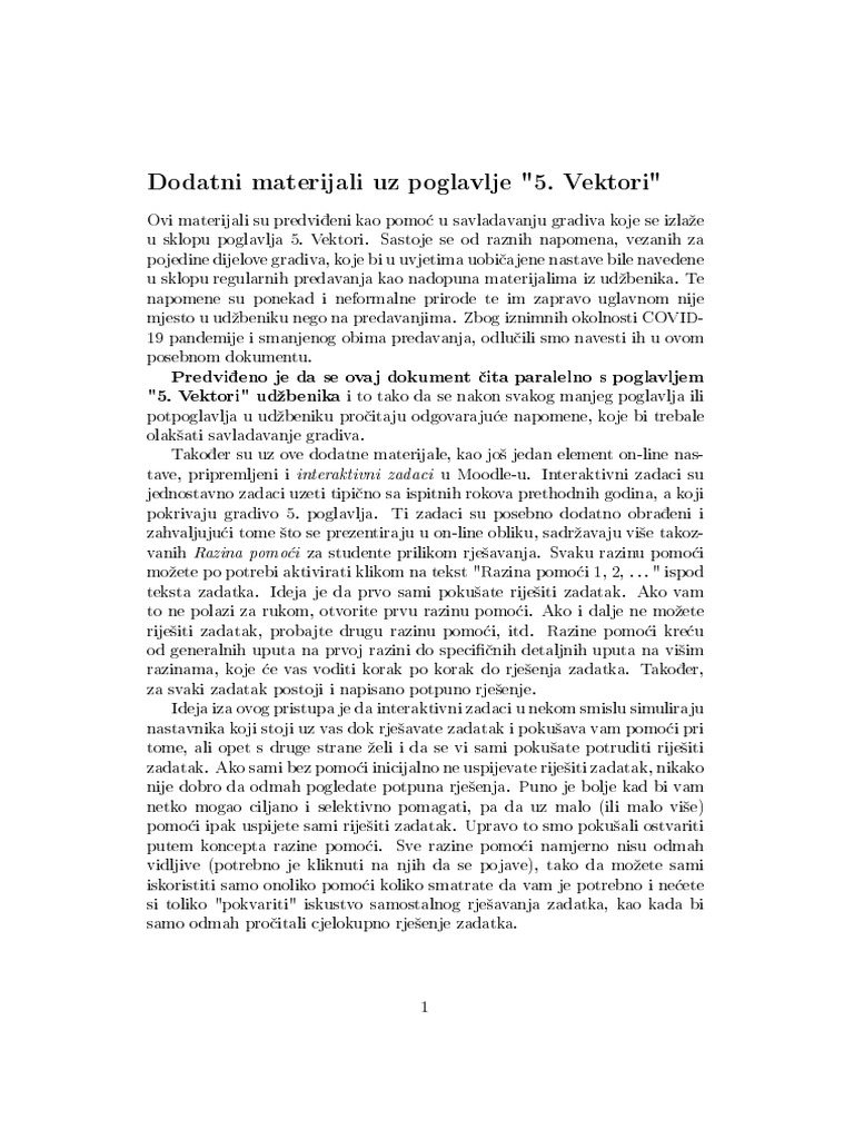 Linearna 2015 5 Dodatno | PDF