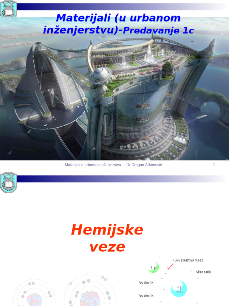 Predavanje Materijali U BUI - 1c Hemijske Veze | PDF