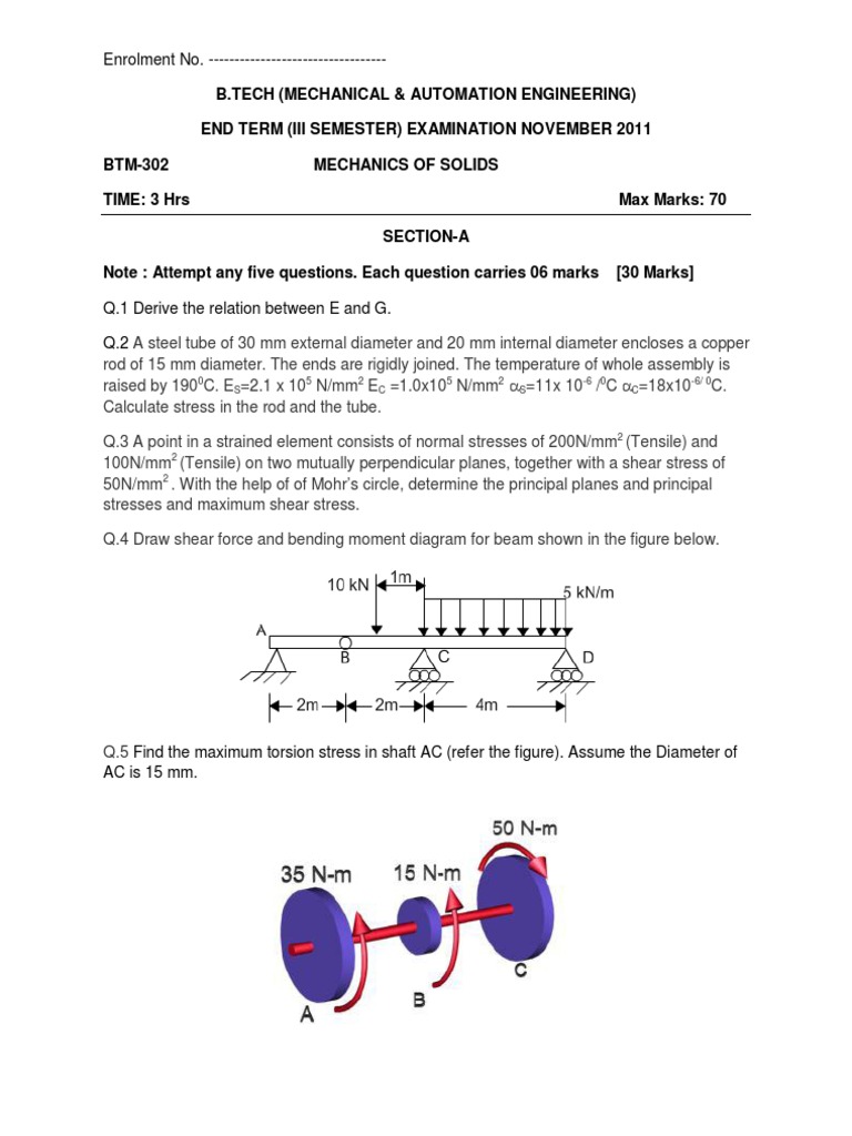 Strength of Material 2 | PDF | Bending | Stress (Mechanics)