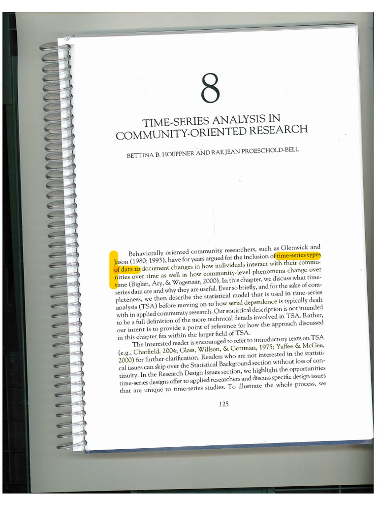 cap 8 - Time series analysis | PDF