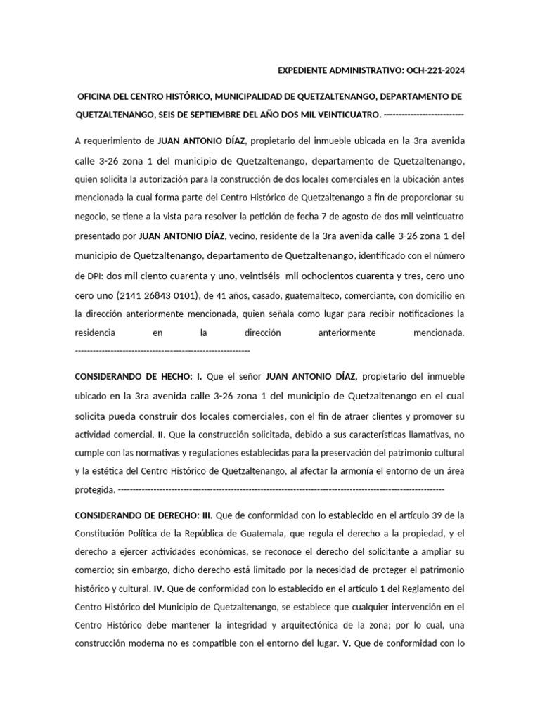 Resolución Final | PDF | Guatemala | Regulación