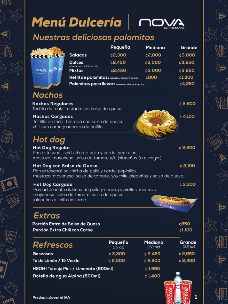 Menu Nova Cinemas 20221102 1926 Compressed | PDF