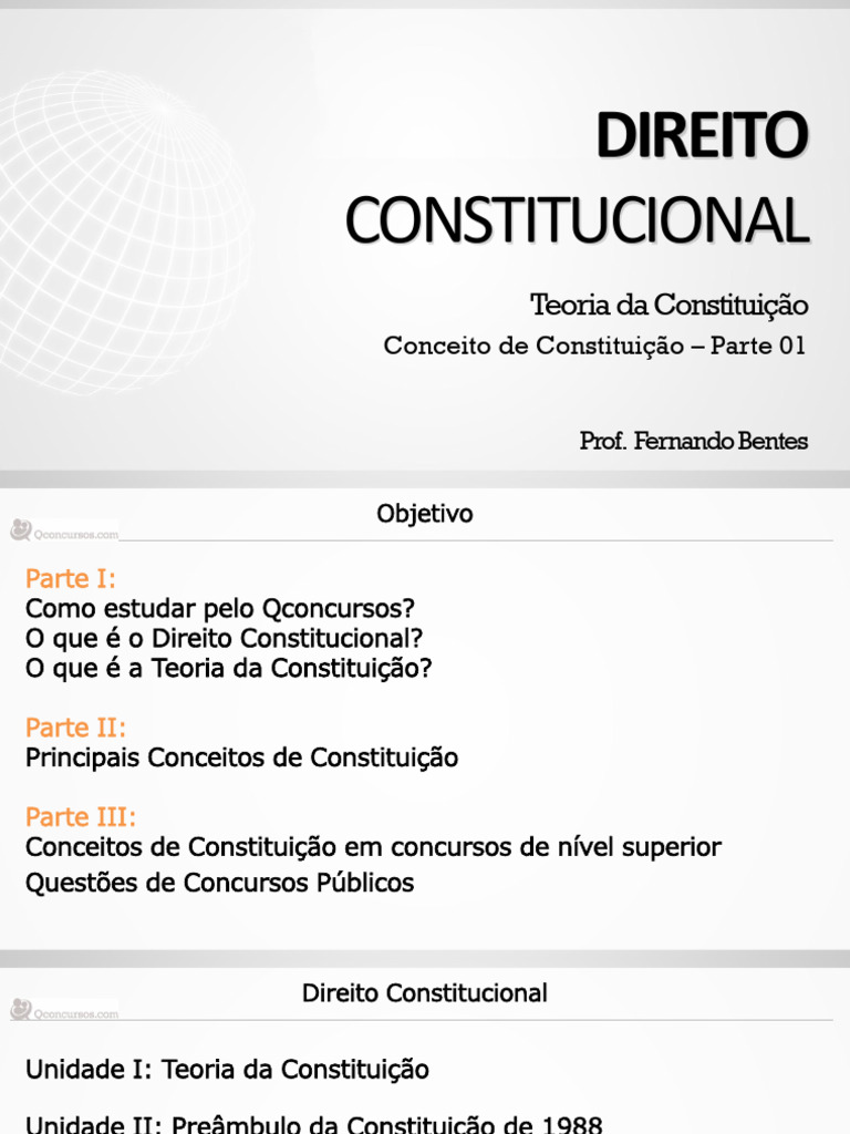 Conceitos de Constituição e Teoria | PDF | Constituição | Lei ...