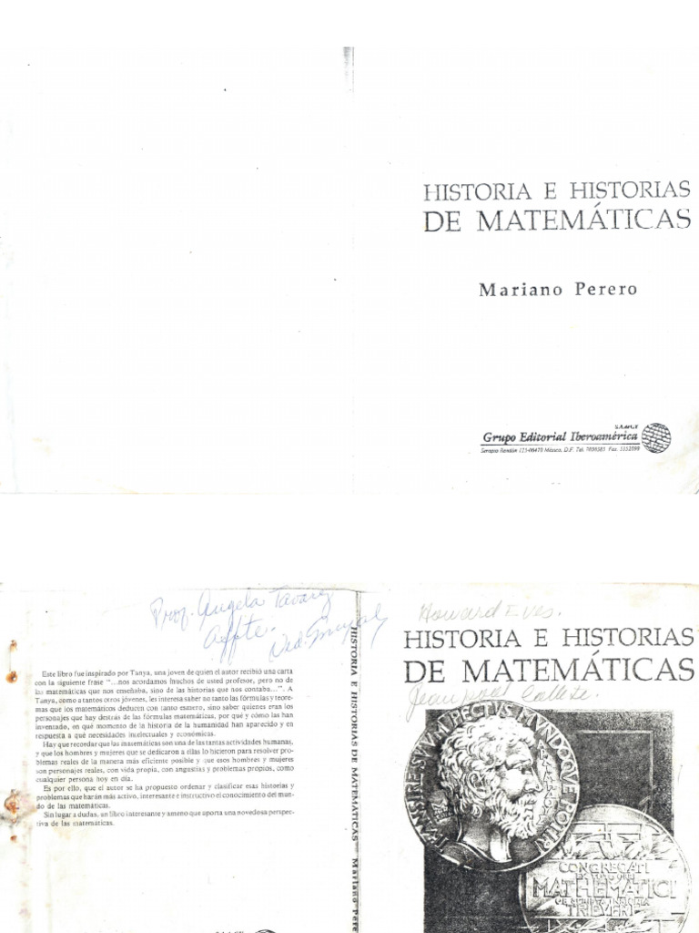 Historia e Historias de Matematicas Mariano Perero PDF | PDF
