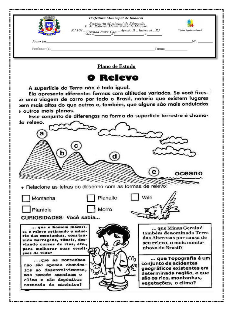 Plano de Estudo Hist e Geo | PDF