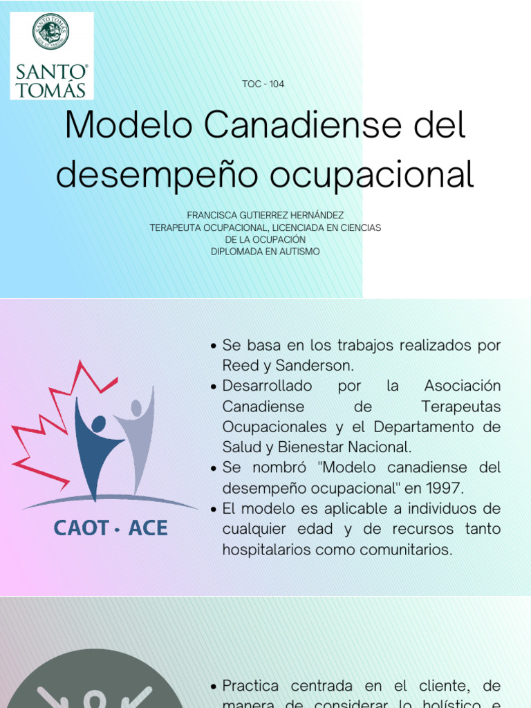 Modelo Canadiense de Desempeño Ocupacional | PDF | Salud y bienestar