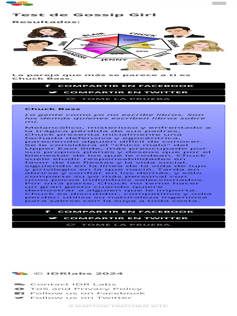 Test de Gossip Girl | PDF