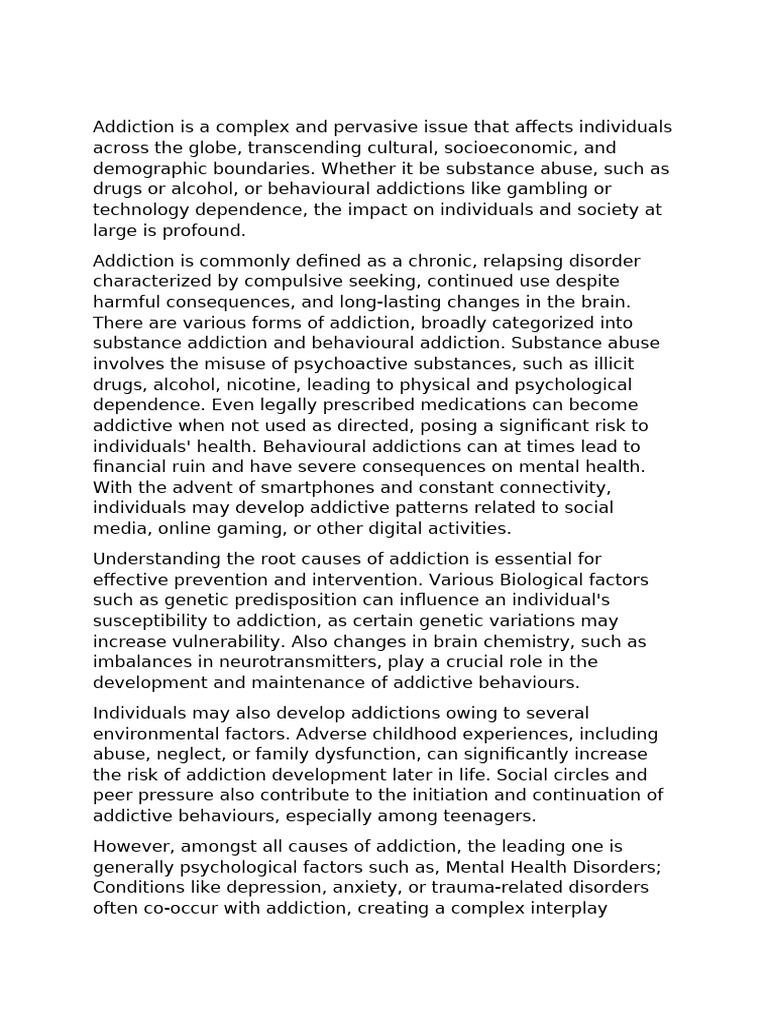 English 12 | PDF | Substance Abuse | Mental Disorder