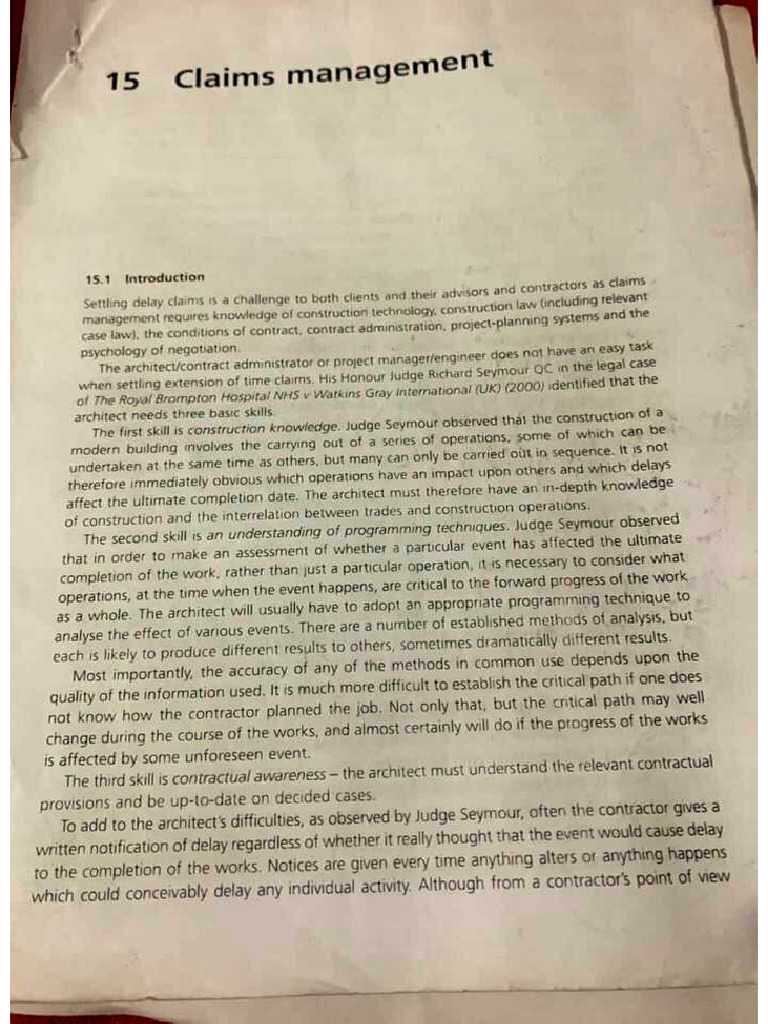 Claims Lecture Note 2 | PDF