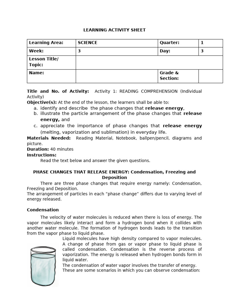 Science Worksheet | PDF