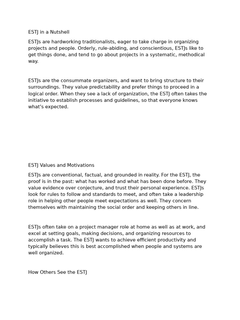 Document (27) ESTJ | PDF