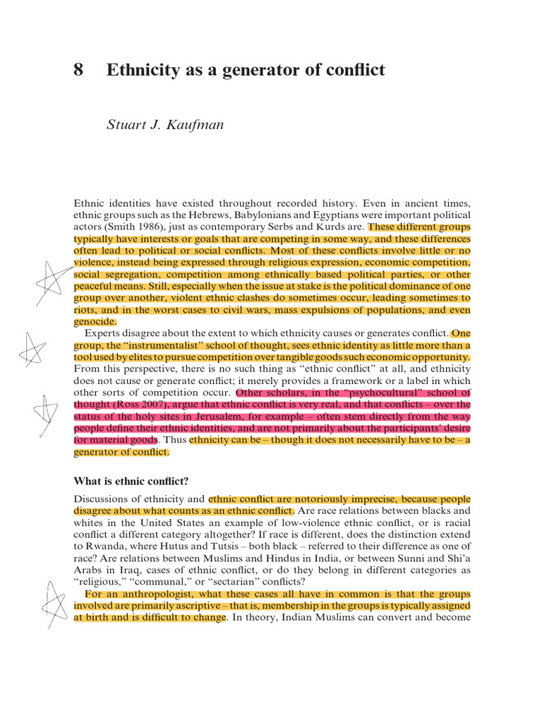 Routledge Handbook of Ethnic Conflict - (8 Ethnicity As A Generator of ...