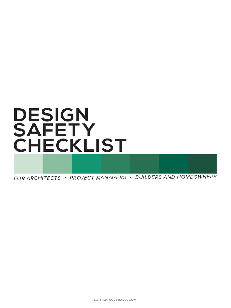 Essential Safety Checklist for Design | PDF | Stairs | Lighting