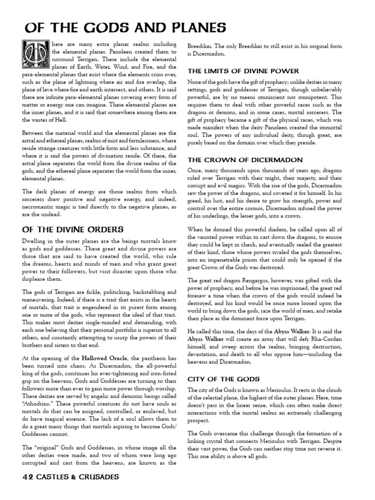 Hallowed Oracle Luminary Gods | PDF | Deities | Religious Belief And ...