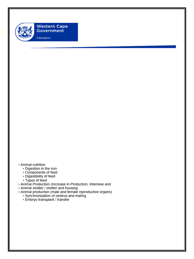 Agricultural Sciences Revision Materials Term 1 2020 | PDF | Digestion ...