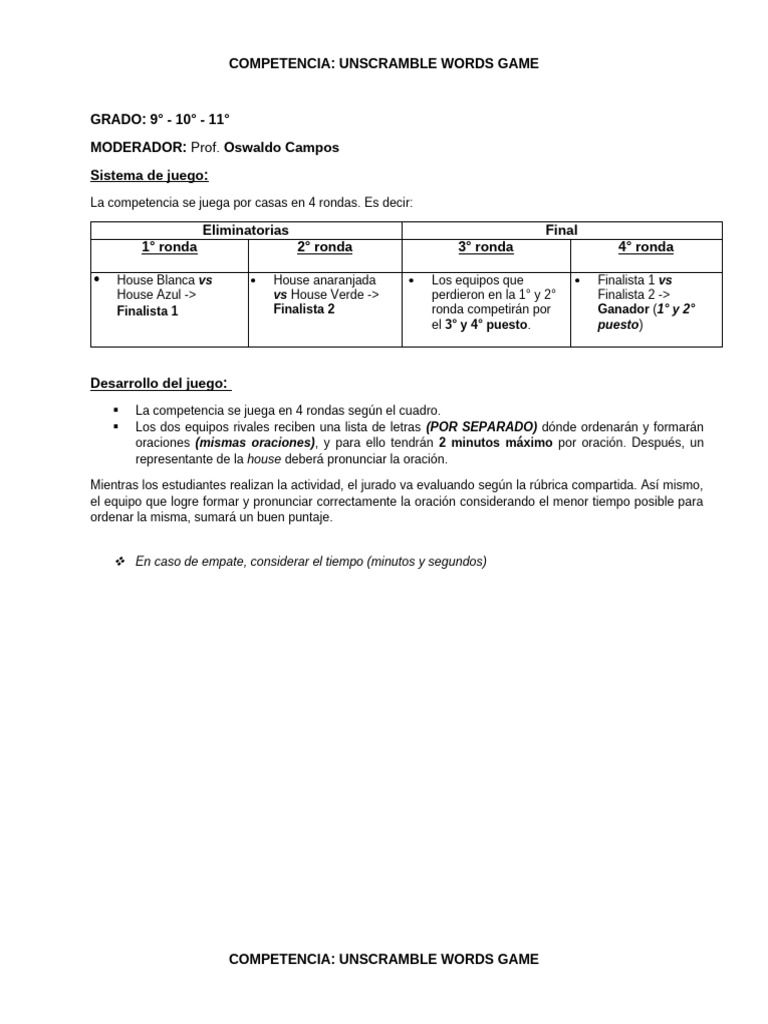 Unscramble Words Game Innova Pdf Accent Sociolinguistics Grammar