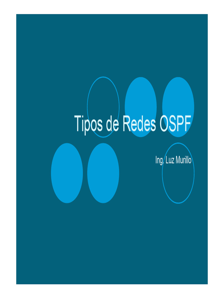 OSPF Tipos de Redes | PDF | Enrutador (Computación) | Ingeniería Informática