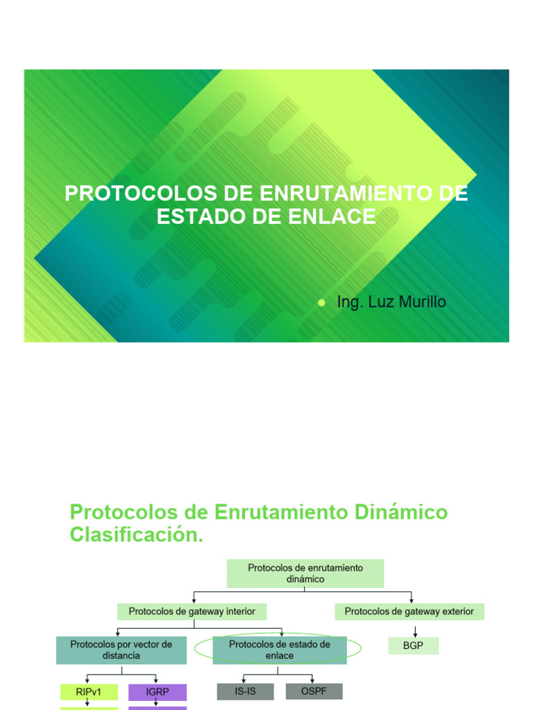 Protocolos de Enrutamiento Estado de Enlace | PDF | Enrutador (Computación) | Enrutamiento