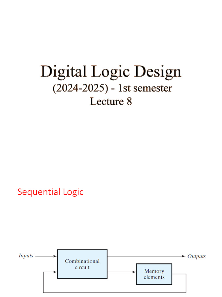 Lecture 8 2024 | PDF | Digital Technology | Electrical Circuits