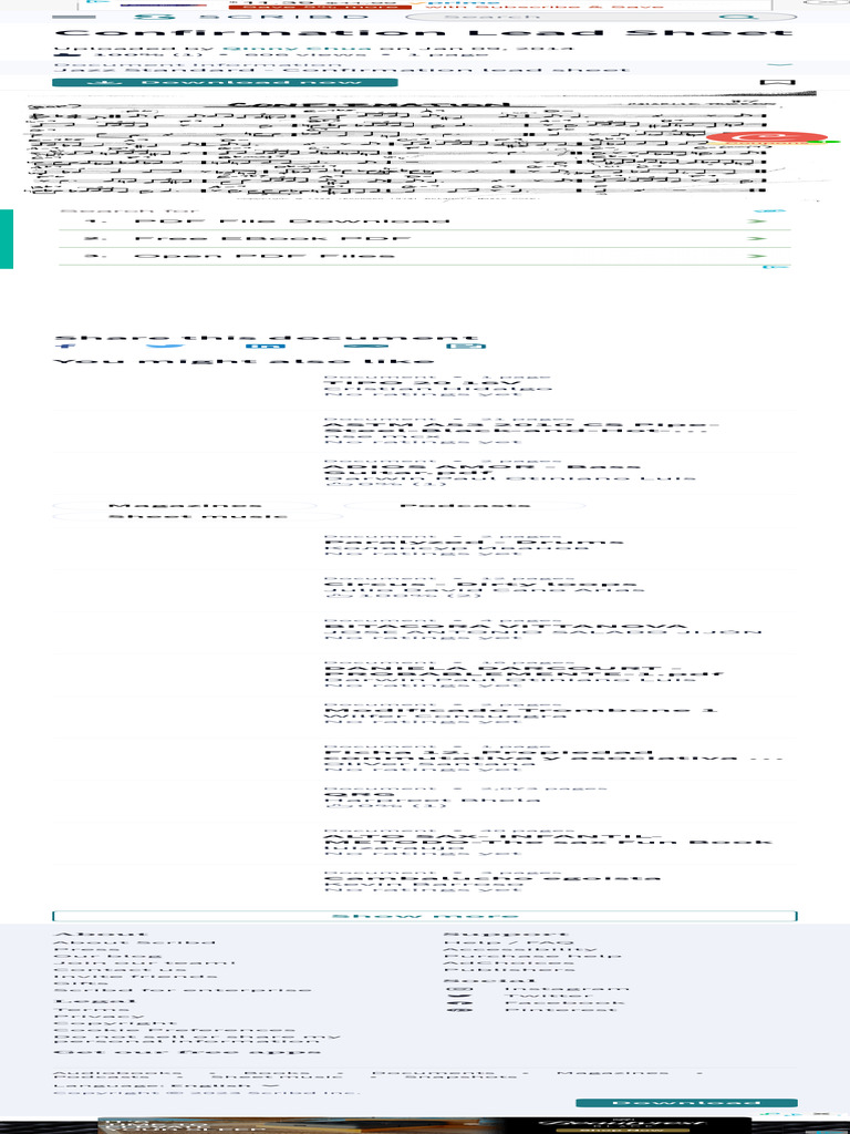 Confirmation Lead Sheet PDF | PDF | Scribd | Digital Technology
