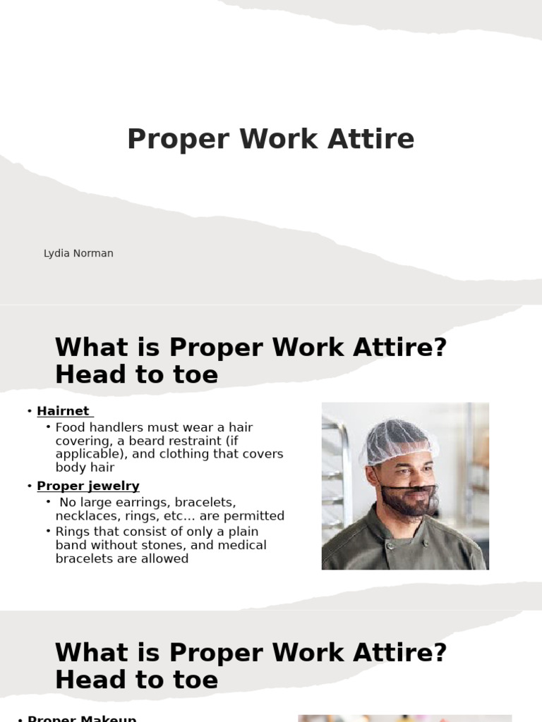 Guidelines for Proper Work Attire | PDF