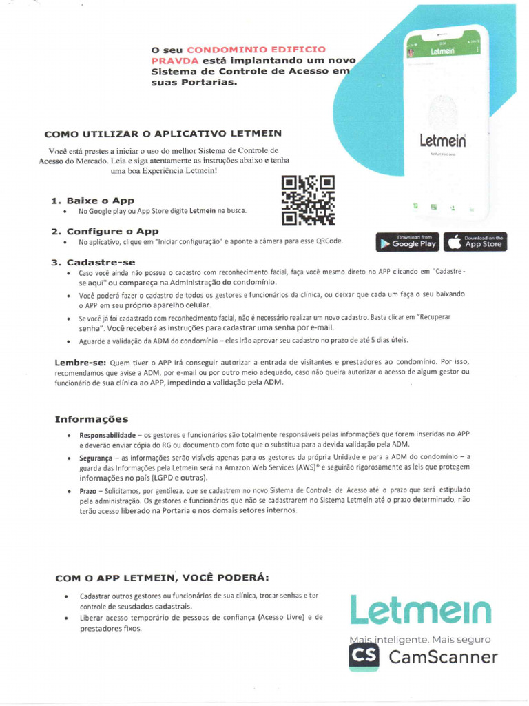 QR CODE para leitura facial | PDF