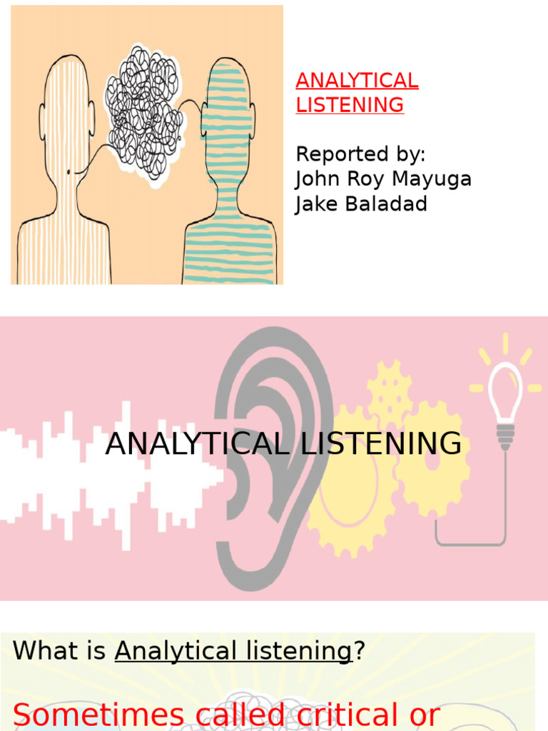 Analytical Listening | PDF | Career & Growth