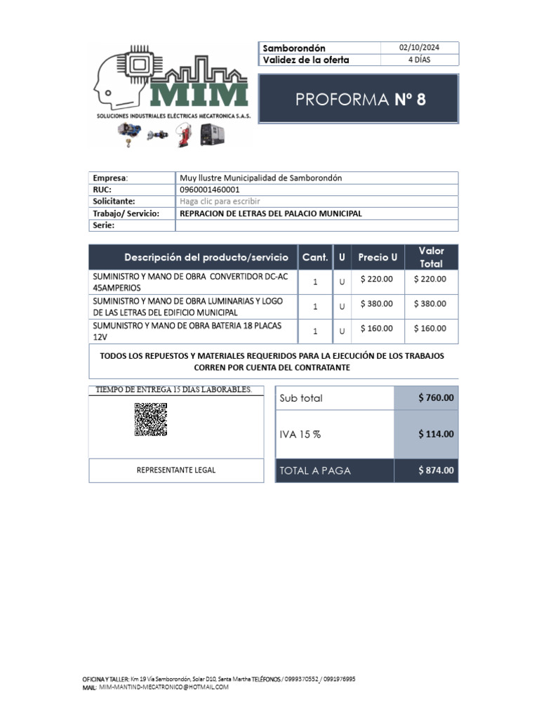 Proforma 8 - Letras-Signed | PDF