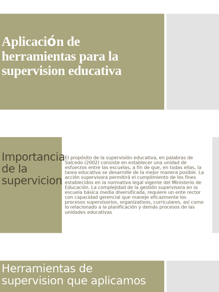 Aplicación de herramientas para la supervision | PDF | Enseñando | Evaluación