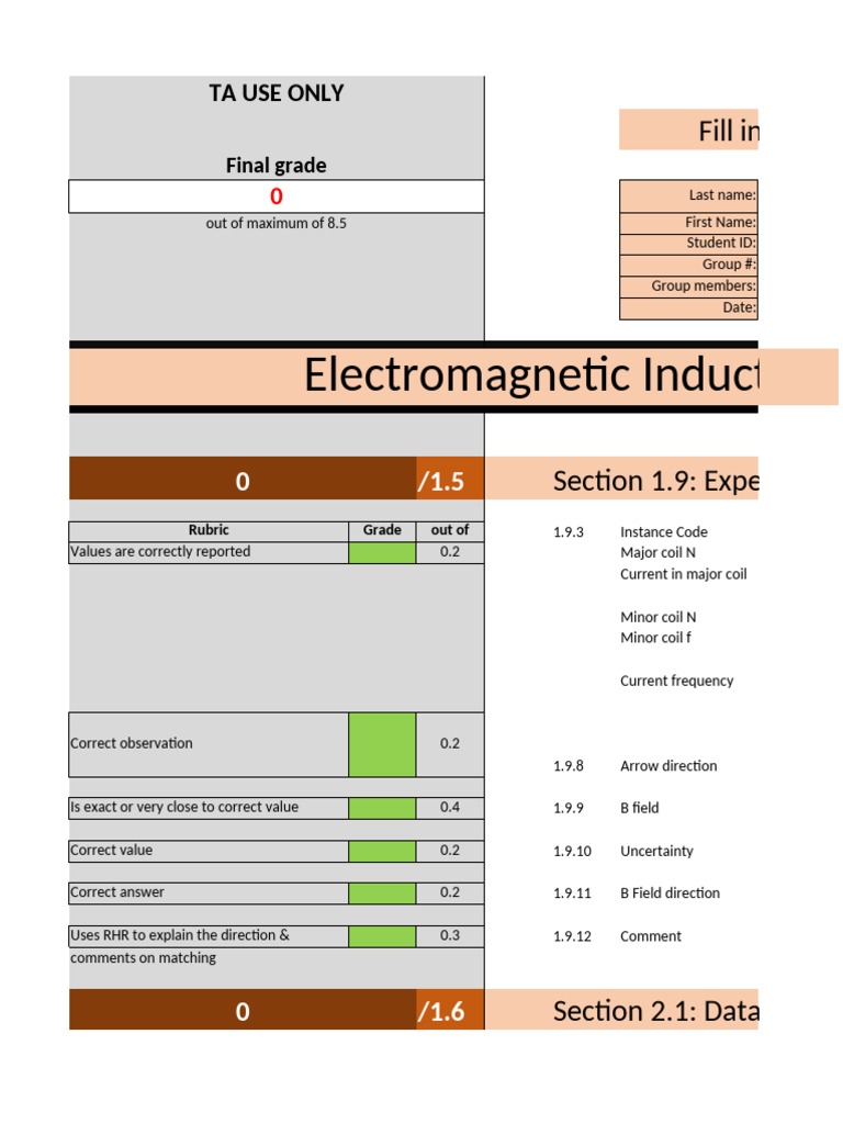 Lab 6 Induction Template | PDF | Electromagnetic Induction | Root Mean ...