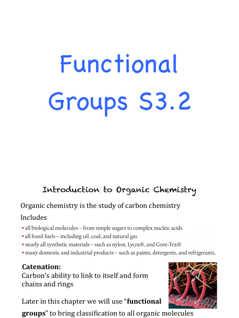 Functional Groups S3.2 8 | PDF | Alkene | Isomer