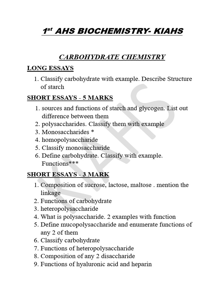 1ST AHS biochem questions | PDF | Buffer Solution | Nucleotides 1ST AHS biochem questions | PDF | Buffer Solution | Nucleotides