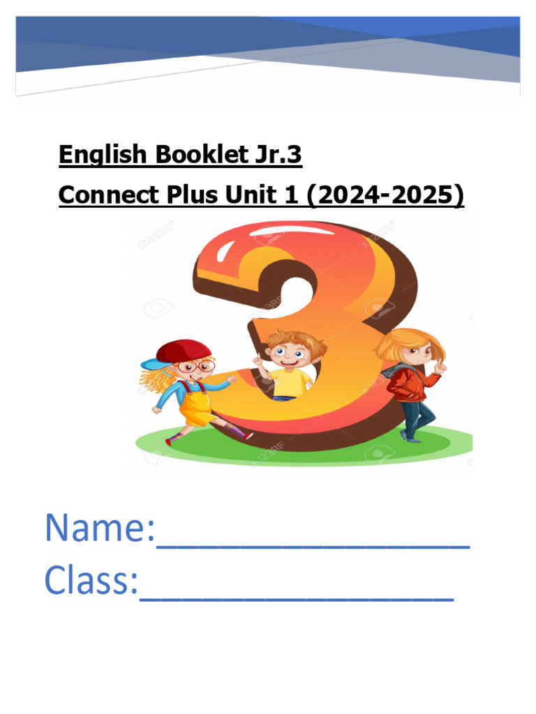 English Jr.3: Connect Plus Unit 1 | PDF | Track And Field | Sentence ...