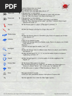 Blood On The Clocktower - Character Sheet | PDF | Demons