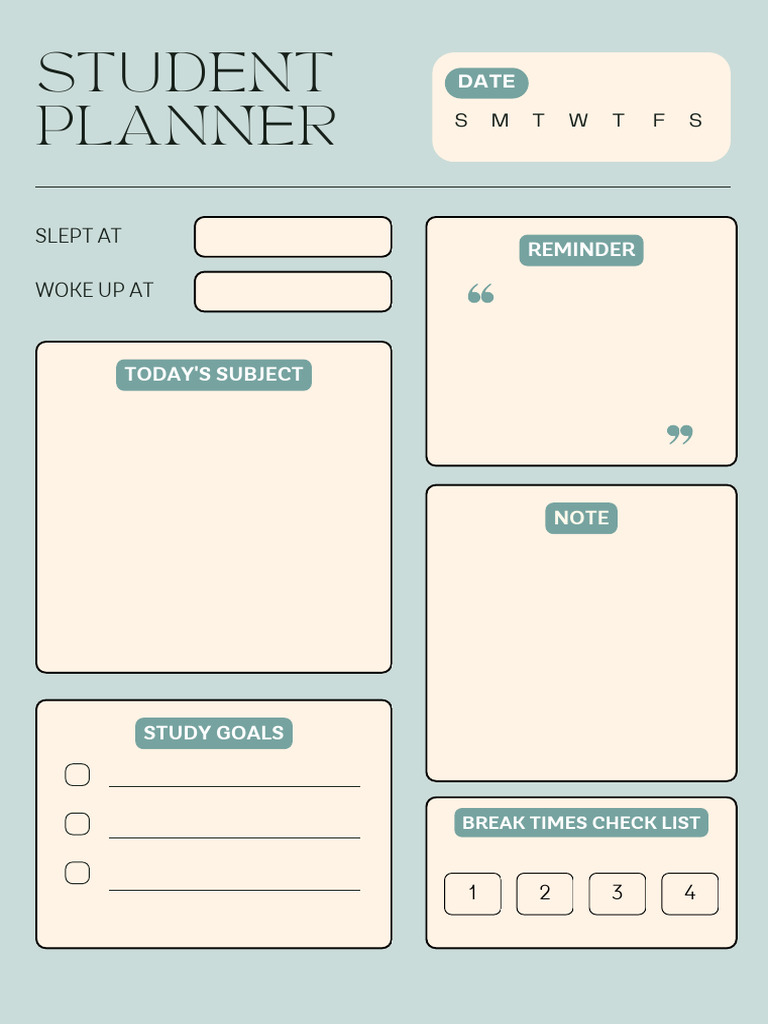 Student Planner 1 | PDF