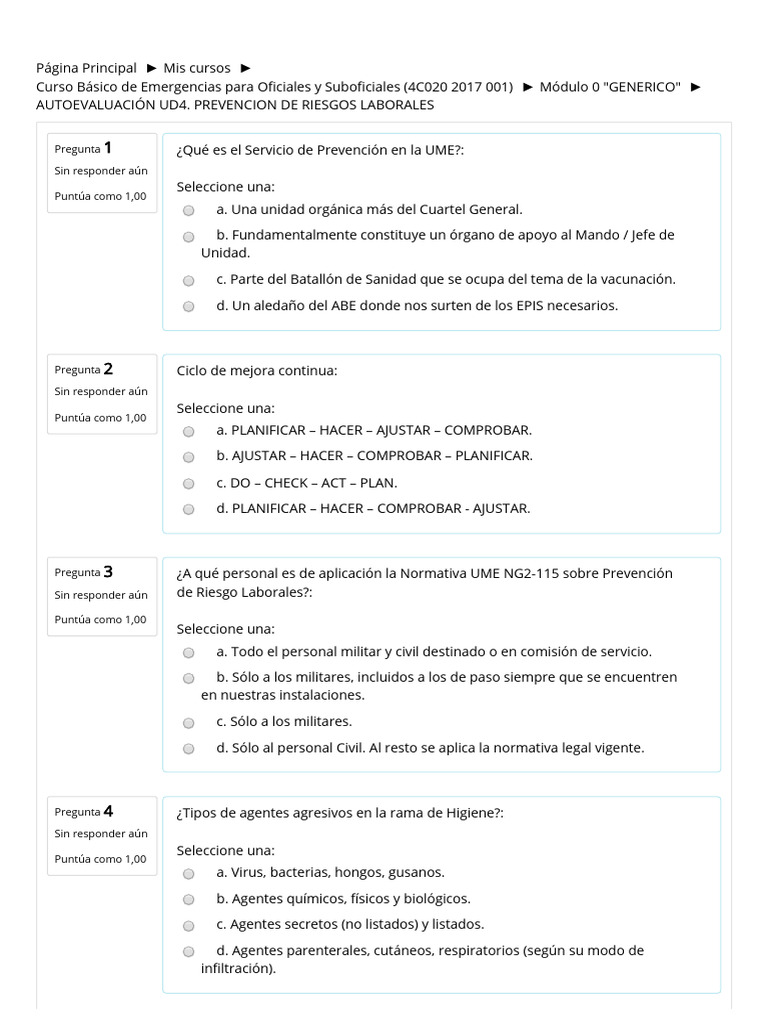 AUTOEVALUACI郚 UD4 2 | PDF | Medicina | Salud pública