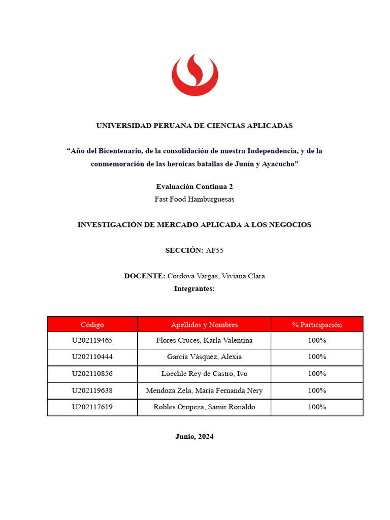 Evaluación Continua 2 - Grupo 8 | PDF | Hamburguesas | Comida rápida