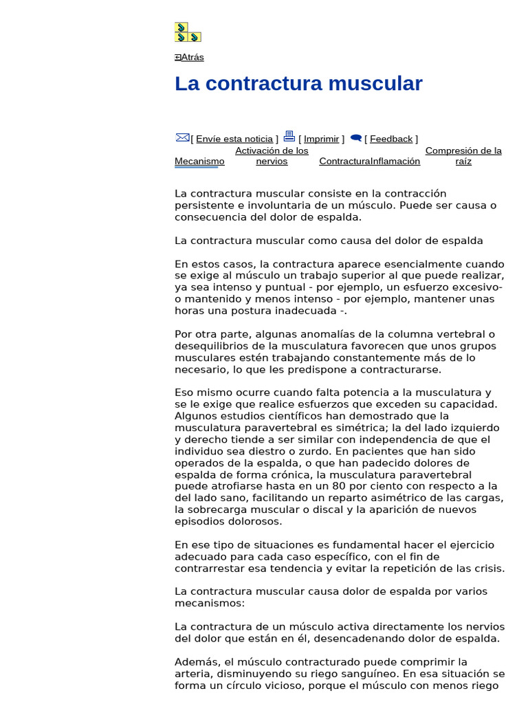 La Contractura Muscular | PDF