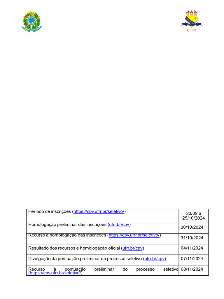 Retificacao Do Cronograma Do Processo Seletivo para Escola Agrotecnica Eagro 2025. | PDF ...