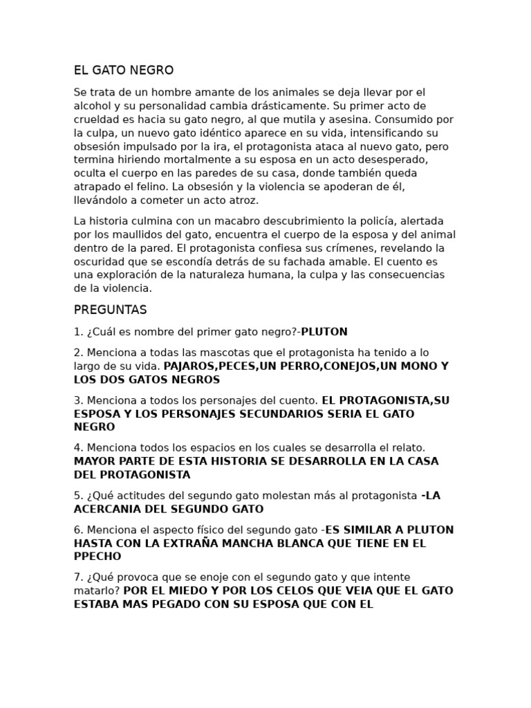 EL GATO NEGRO | PDF