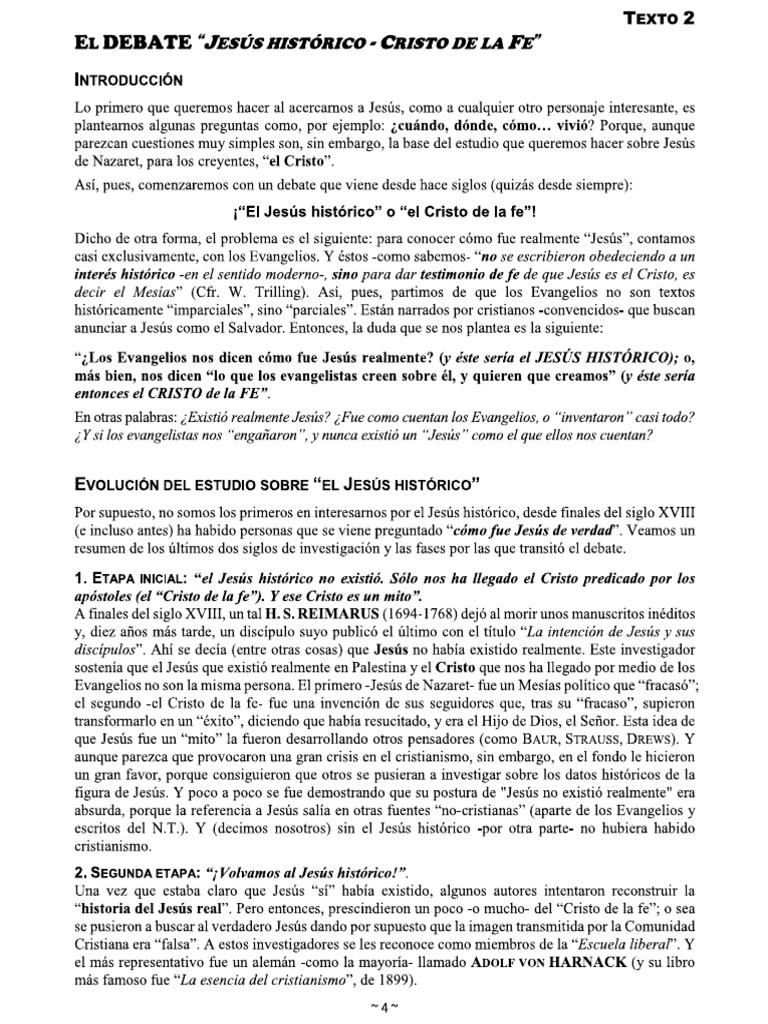 Jesús Histórico - Cristo de La Fe | PDF