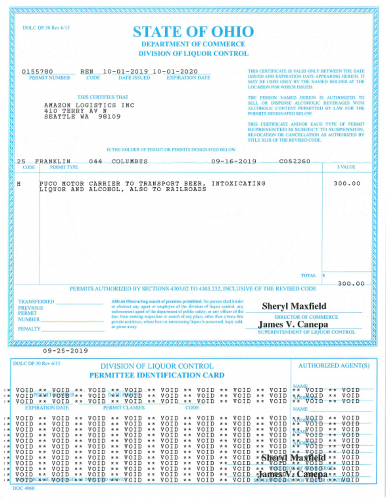 OhioAlcoholDeliveryPermit 10012020. CB1582141502 | PDF