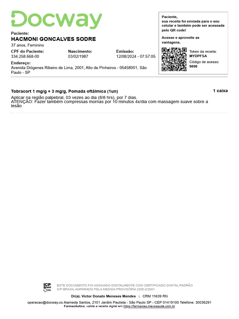 Hacmoni Goncalves Sodre: Tobracort 1 MG/G + 3 MG/G, Pomada Oftálmica ...