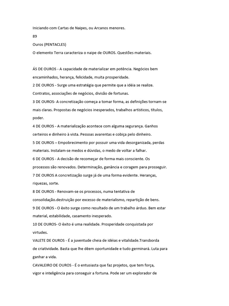 Iniciando Com Cartas de Naipes | PDF | Amor | Sentimento