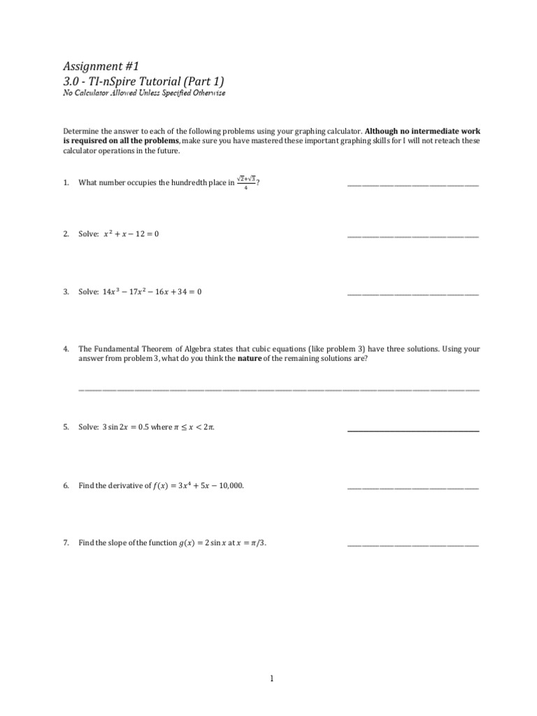 AB Chapter 3 Assignment Packet Wang1 | PDF | Function (Mathematics) | Analysis
