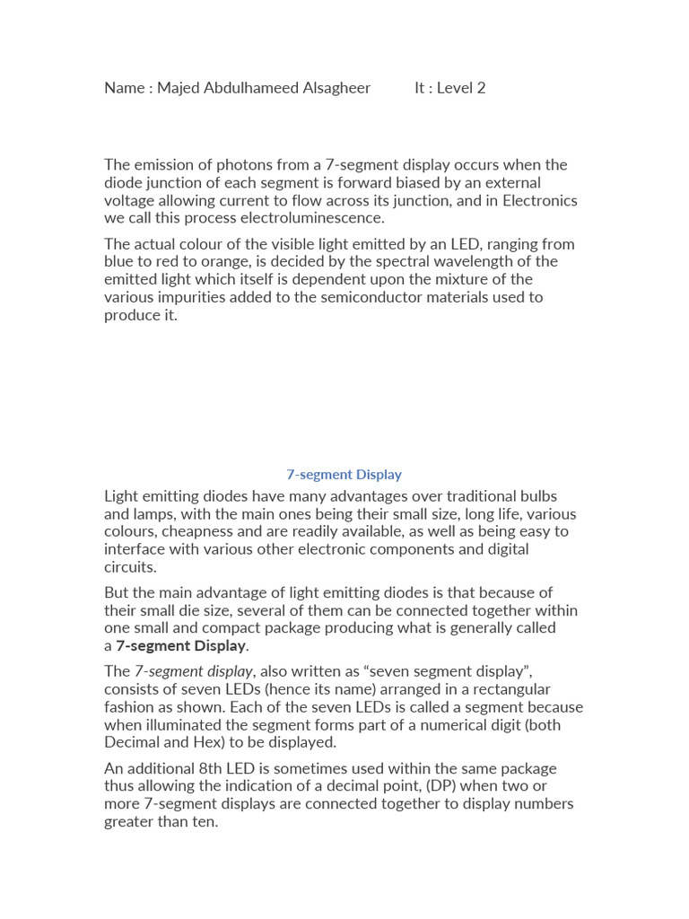 Seven Segment Pdf Light Emitting Diode Resistor