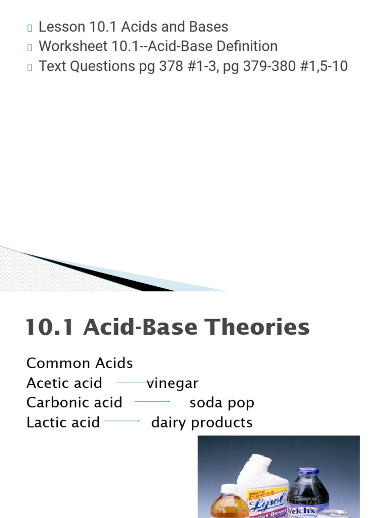 Arrhenius Theory of Acids | PDF | Science & Mathematics
